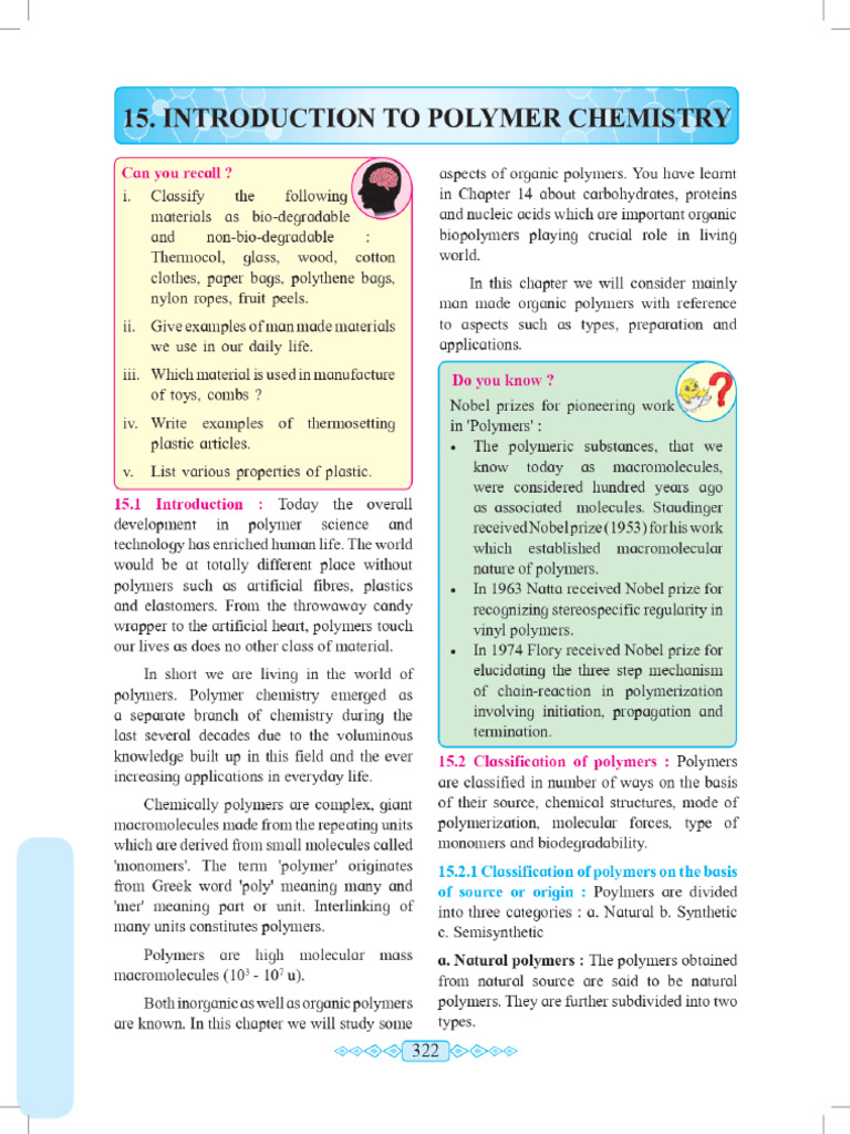 Polymer Classification and Properties Guide | PDF | Polymers | Macromolecules