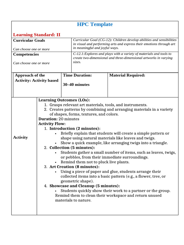 HPC TEMPLATE Aesthetic N Cult | PDF | Cognition | Learning
