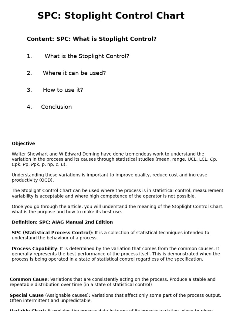 Stoplight Controlcharts | PDF