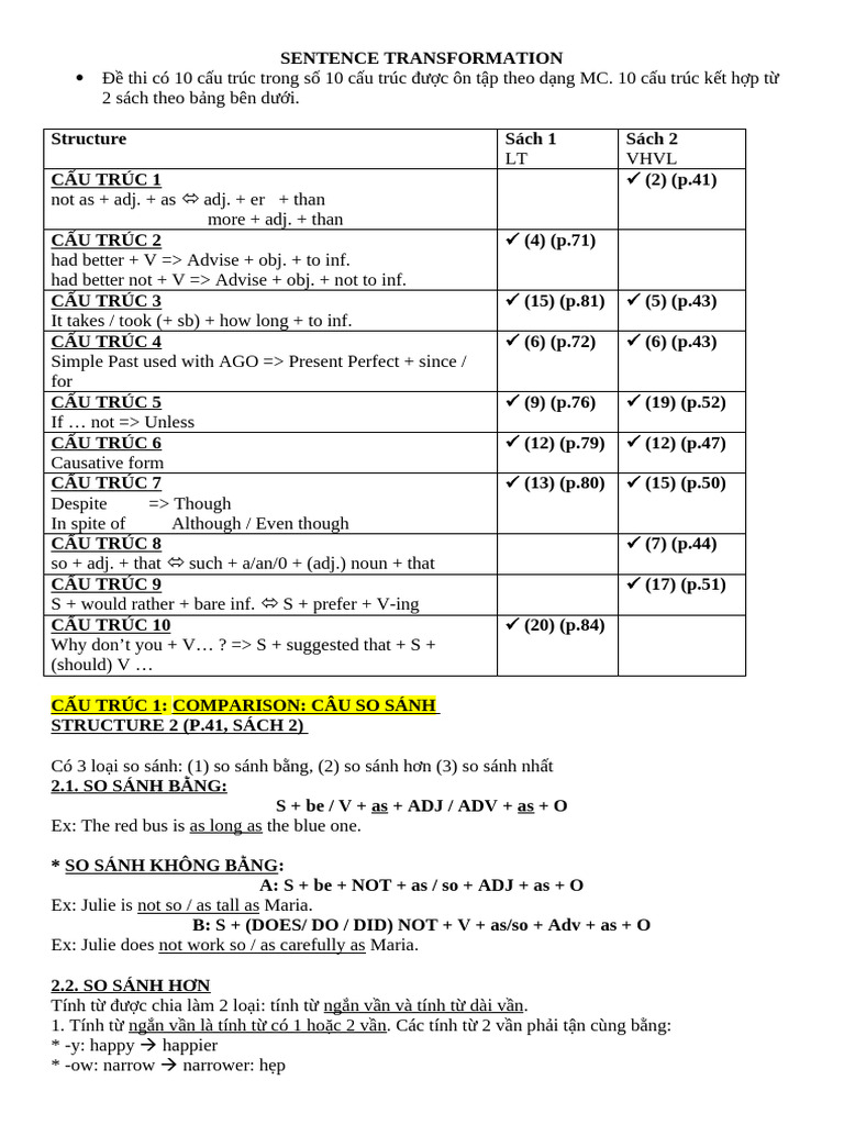 File 5 Sentence Transformation 10 Structure | PDF