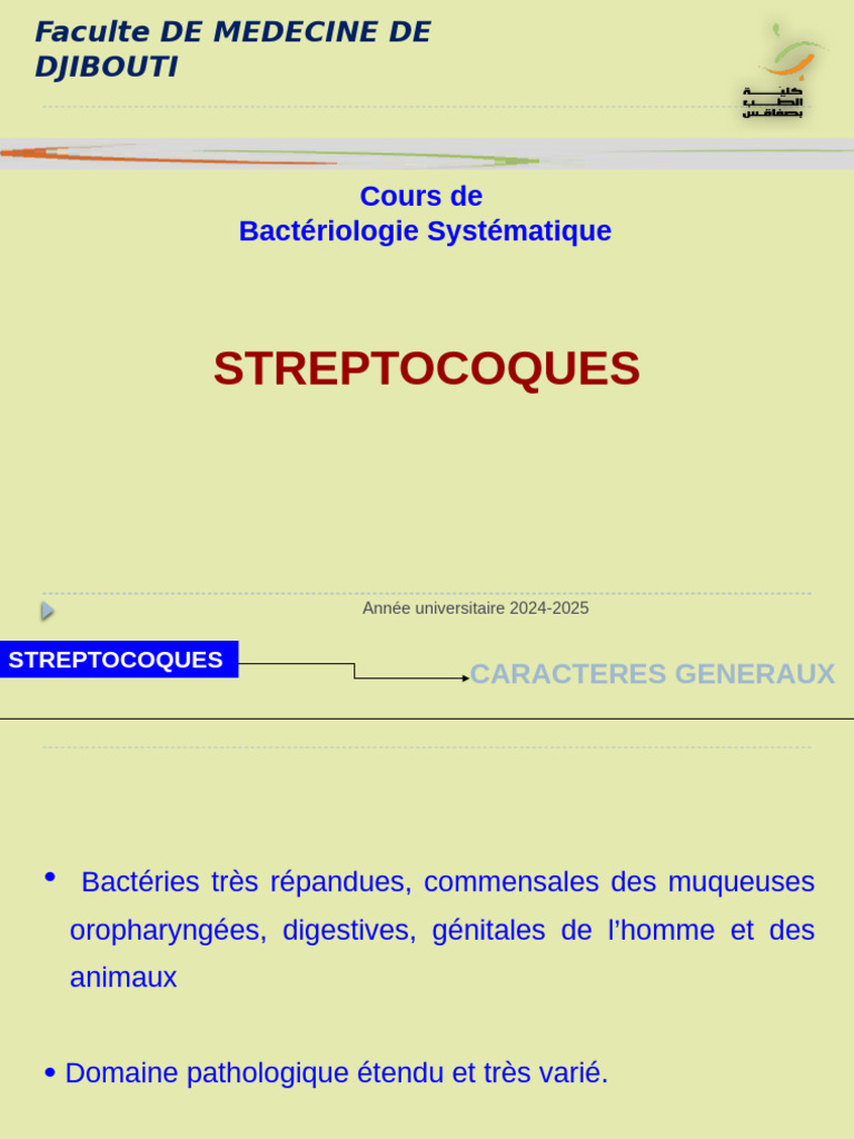 4 Streptocoques | PDF | Streptocoque | Spécialités médicales