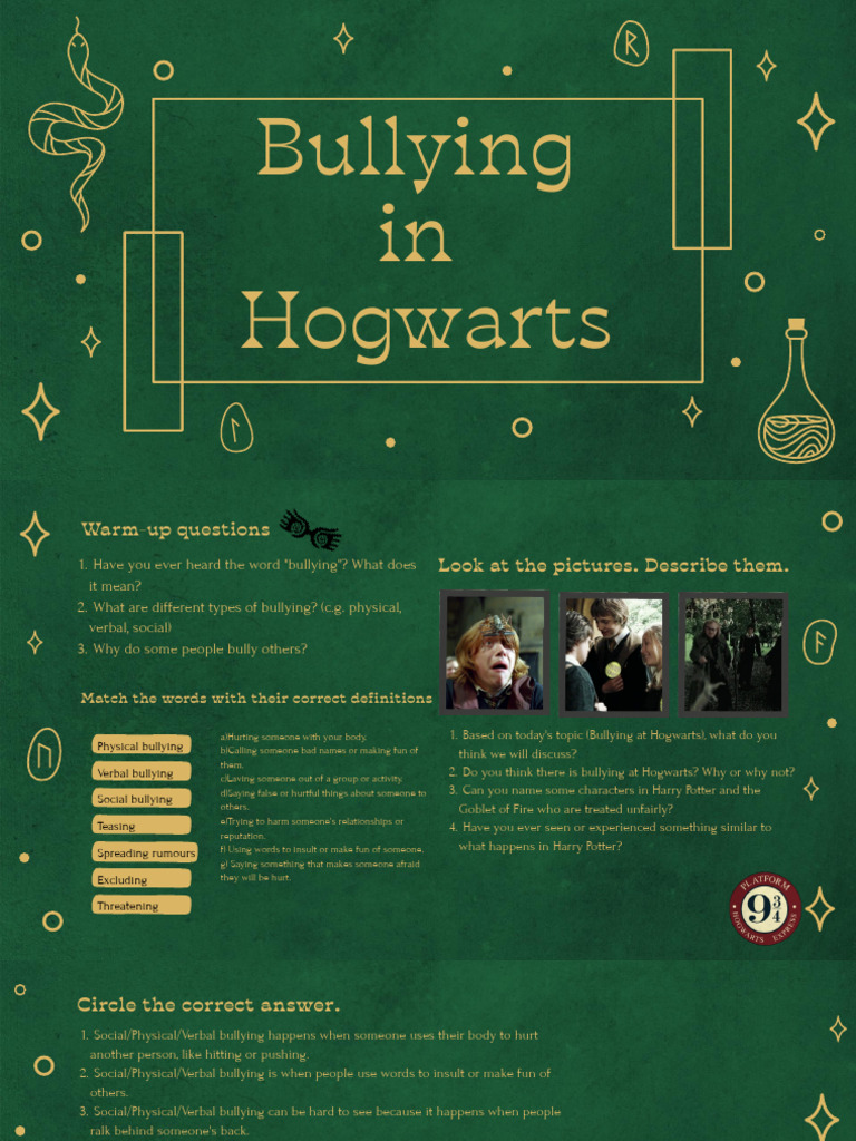 Understanding Bullying at Hogwarts | PDF | Bullying | Harry Potter