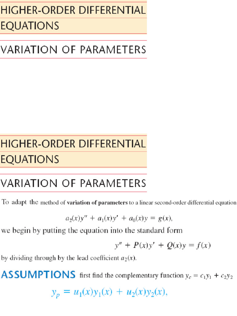 Variation of Parameter | PDF