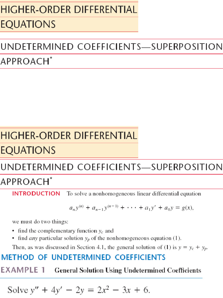 Undetermined Coefficients-1 | PDF