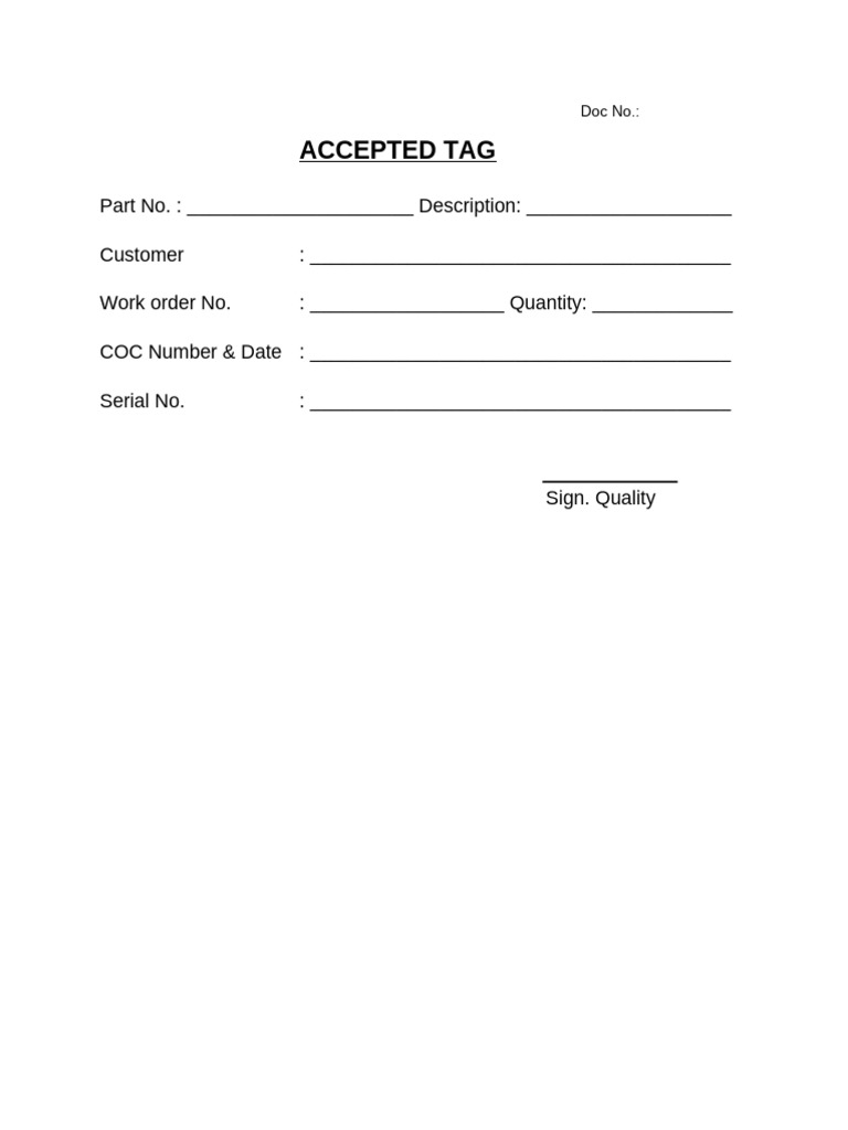 Acceptance Tag QA | PDF