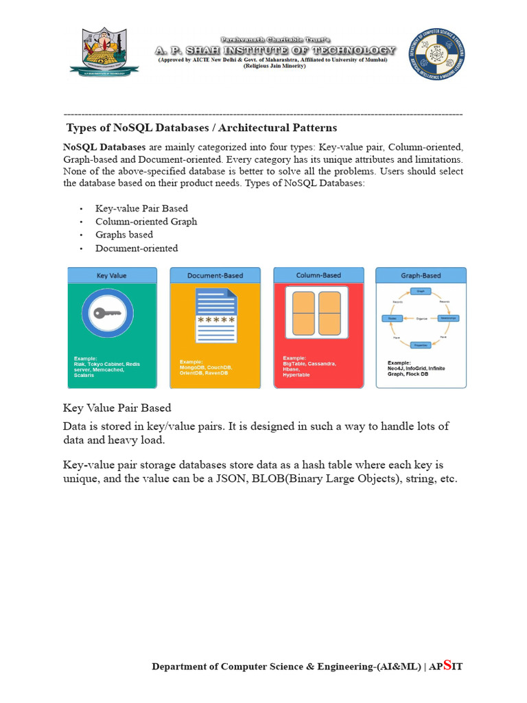 NoSQL Databases or Architectural Patternspdf | PDF | No Sql | Databases