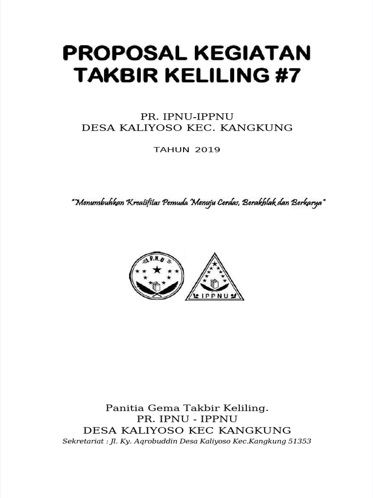 PDF Proposal Takbir Keliling 2019 - Compress | PDF