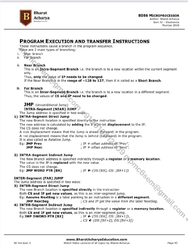 Control Branch Instruction | PDF