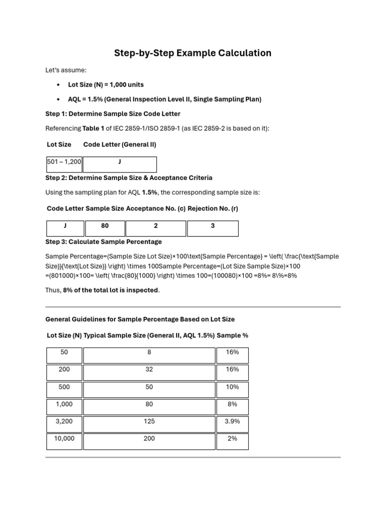 Step by Step Example Calculation Samples | PDF