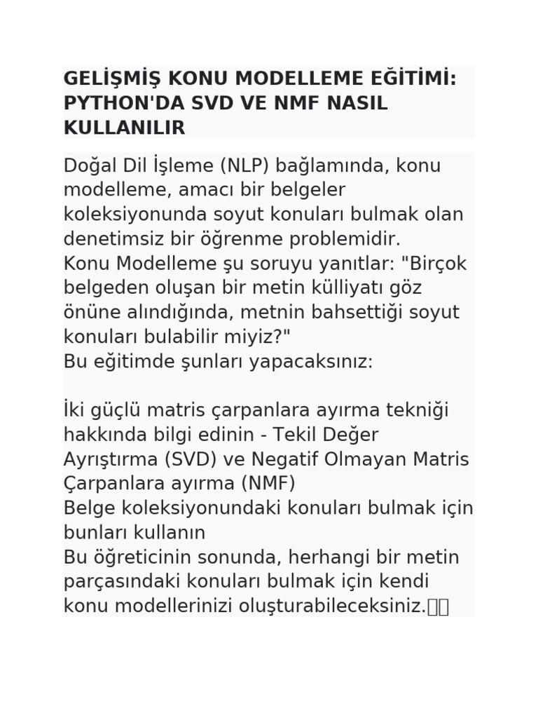 Topic SVD NMF | PDF