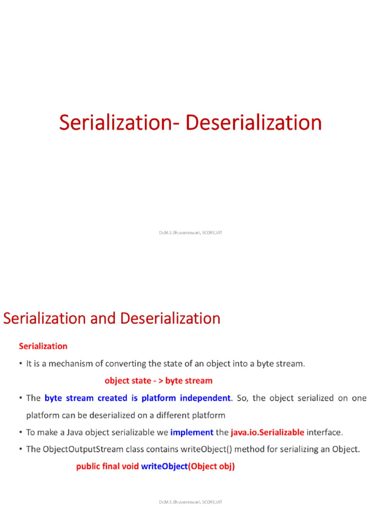 L12-Serialization-Deserialization | PDF