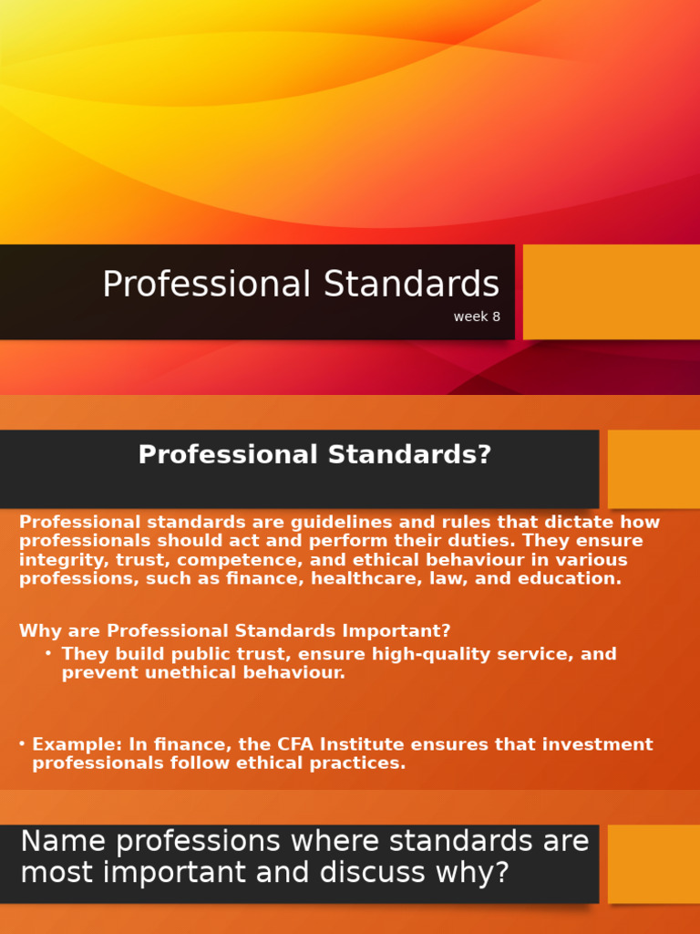 Understanding Professional Standards in Finance | PDF | Insider Trading ...