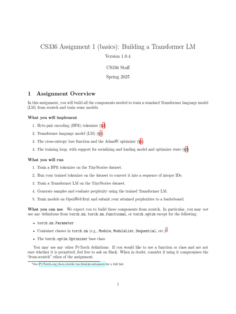 cs336 Spring2025 Assignment1 Basics | PDF | String (Computer Science) | Character Encoding