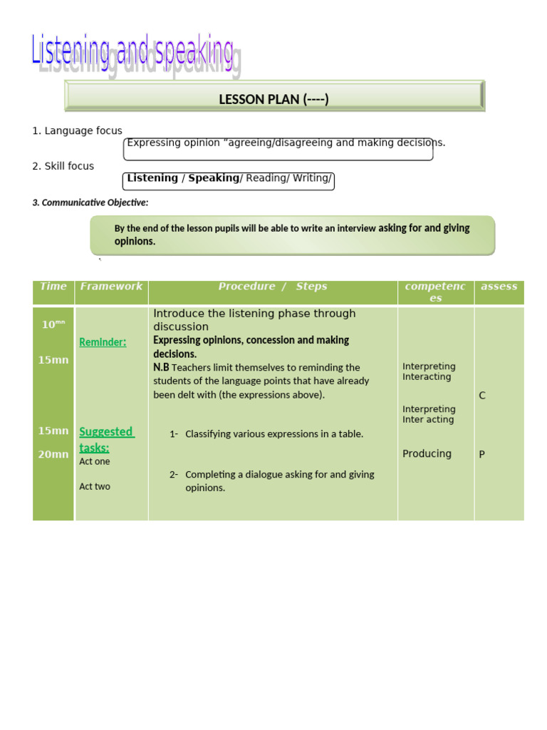 14-Listening and Speaking | PDF