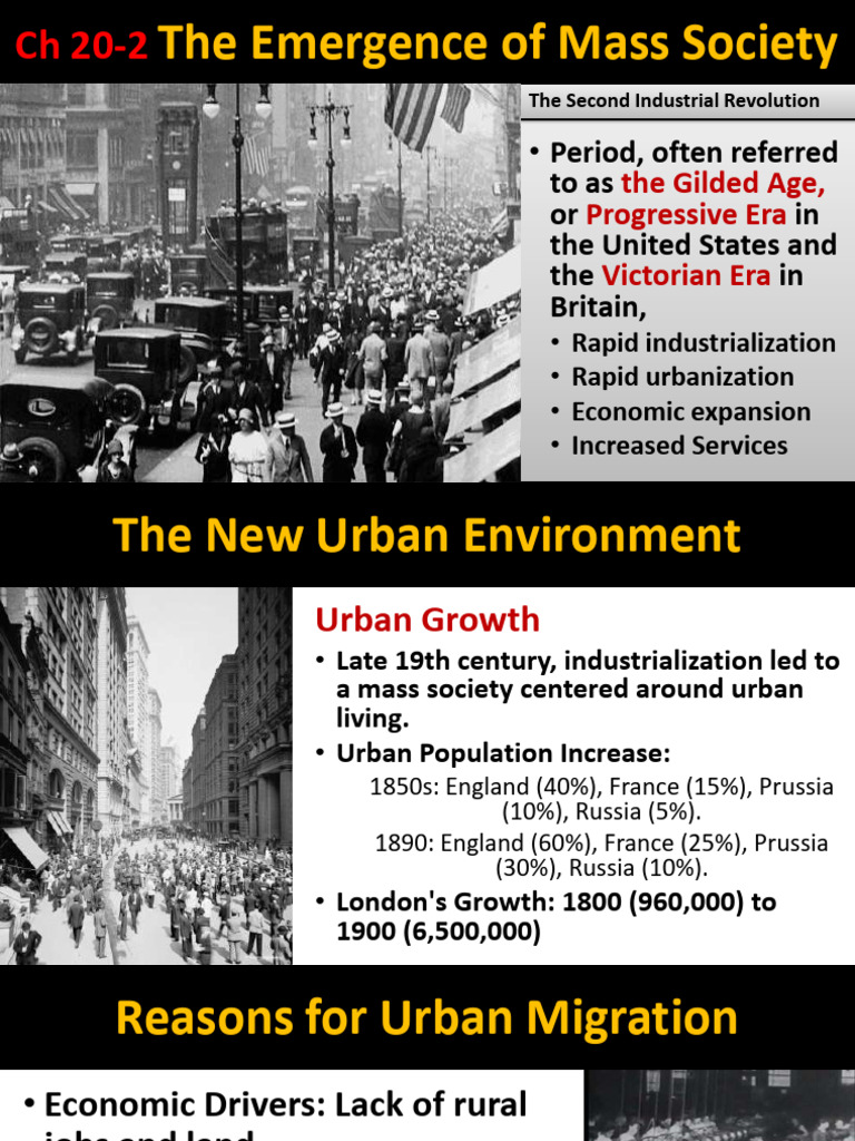 Mass Culture in 20th Century Society | PDF | Middle Class | Urbanization