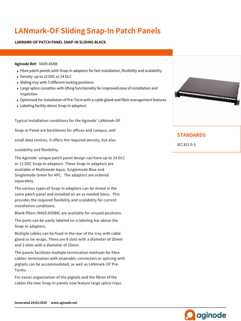 LANmarkOF Patch Panel SnapIn Sliding Black | PDF | Manufactured Goods ...