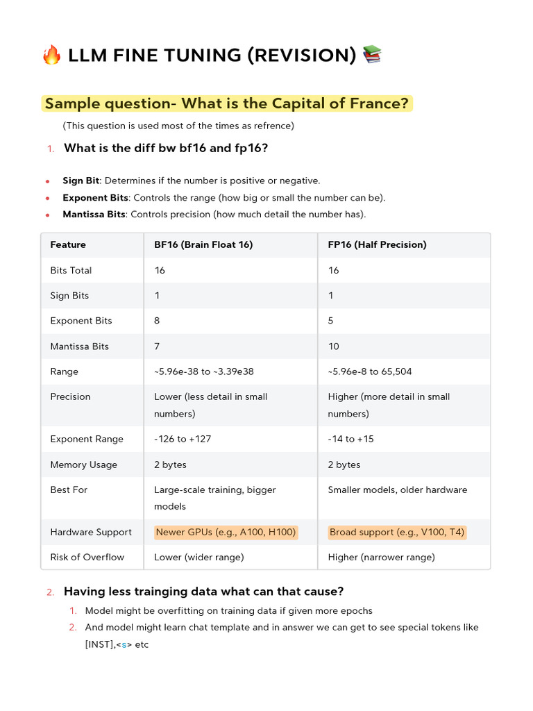 LLM FINE TUNING (REVISION) | PDF | Applied Mathematics | Machine Learning