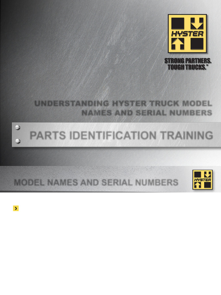 H_POM_Understanding Hyster truck model names and serial numbers | PDF ...