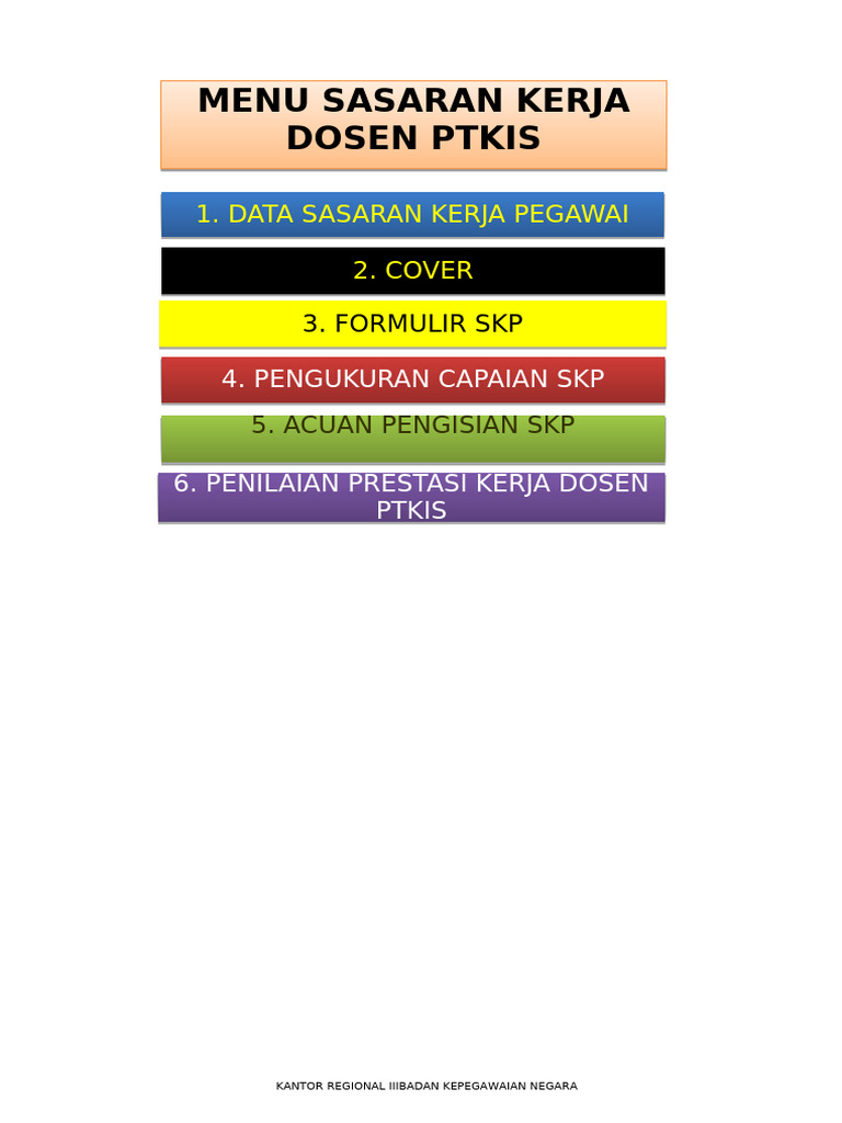 Contoh SKP Dosen PTKIS 2024 | PDF