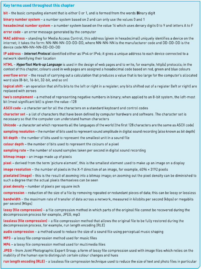 Computer Science 0478 Key Terms | PDF