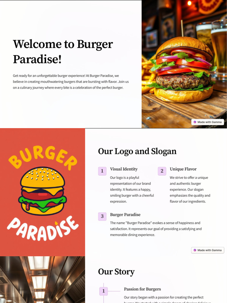 Welcome To Burger Paradise | PDF | Hamburgers | Foods