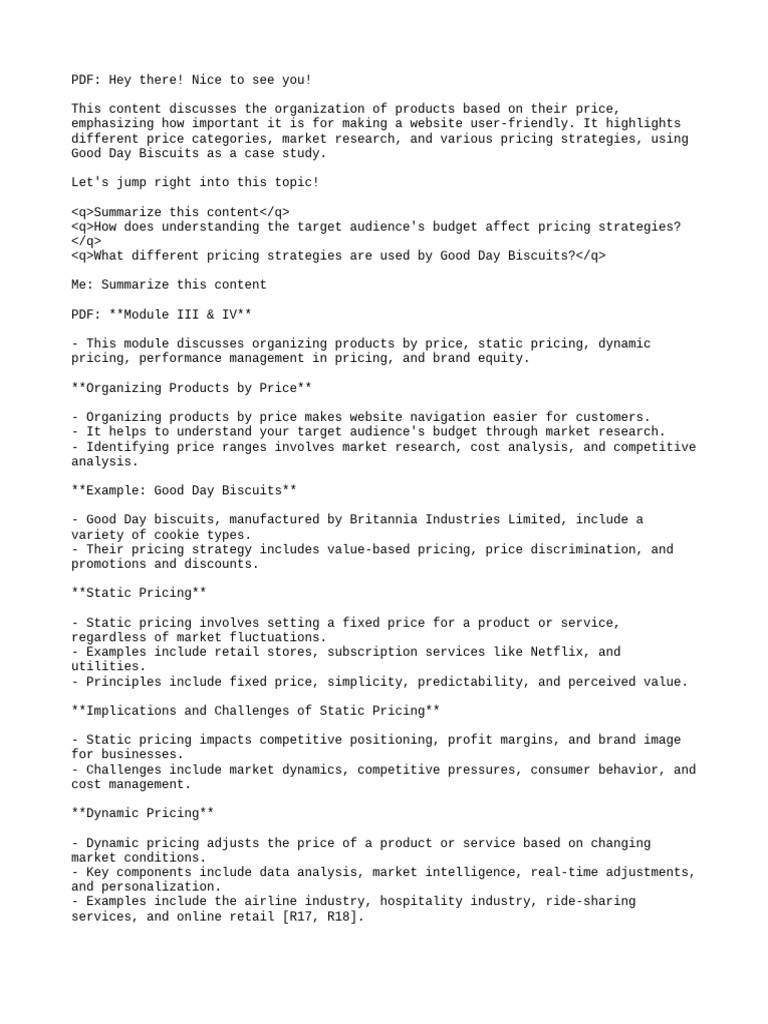 Pricing Strategies for User-Friendly Websites | PDF | Pricing | Brand