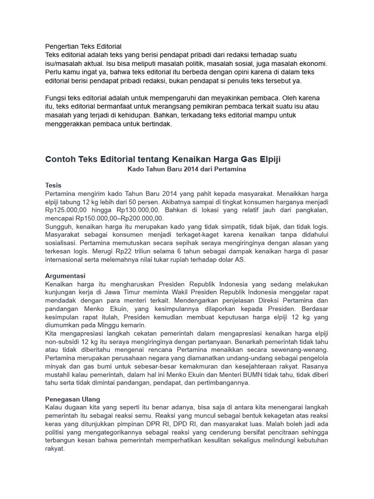 Teks Editorial | PDF