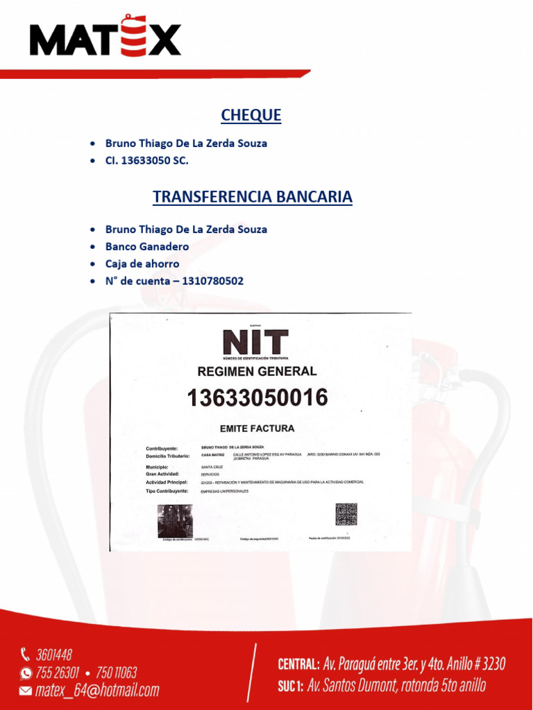 Cuenta Matex Seguridad Industrial | PDF