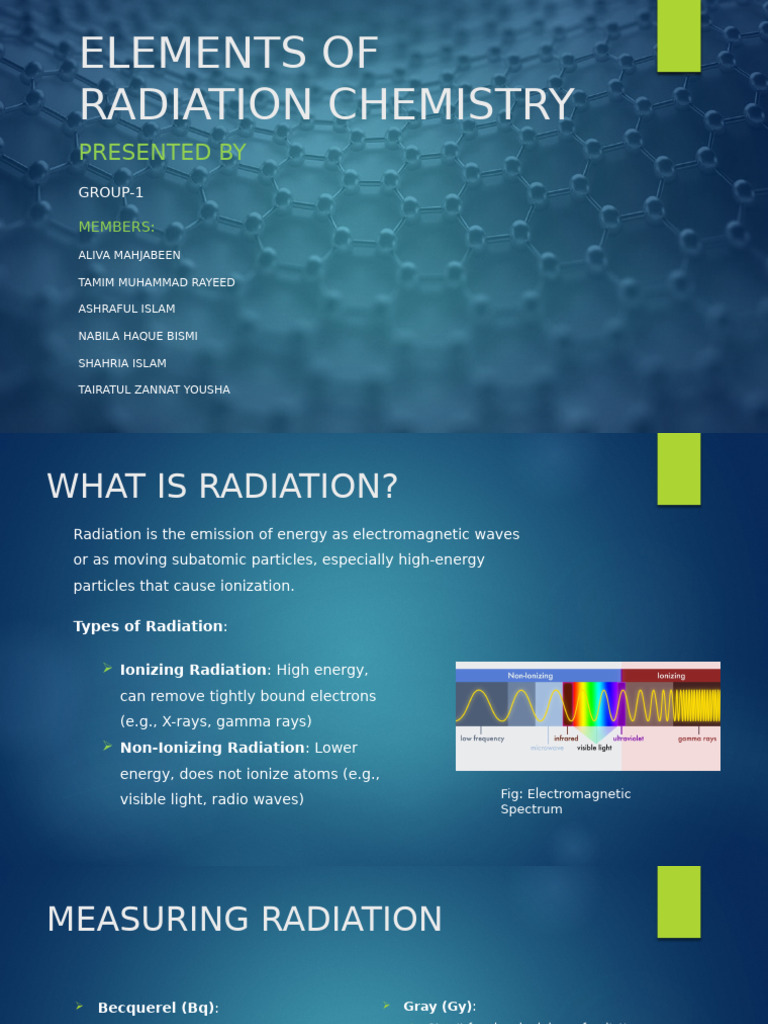 Group-1 Presentation On Radiochemistry | PDF | Radiation | Ionizing ...