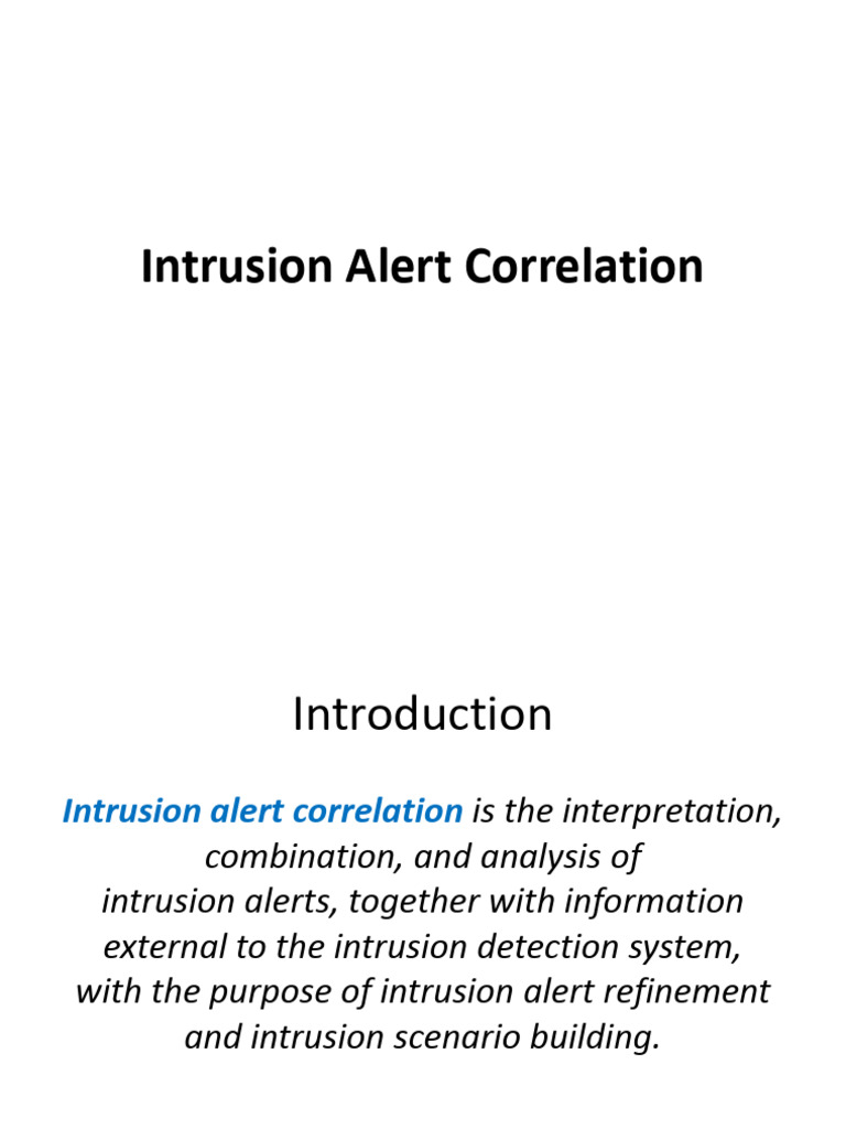 2140566011787_Alert Correlation | PDF | Artificial Intelligence | Intelligence (AI) & Semantics