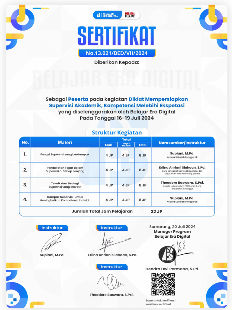 sertifikat_Irfan Sahroni, S.Pd (1) | PDF