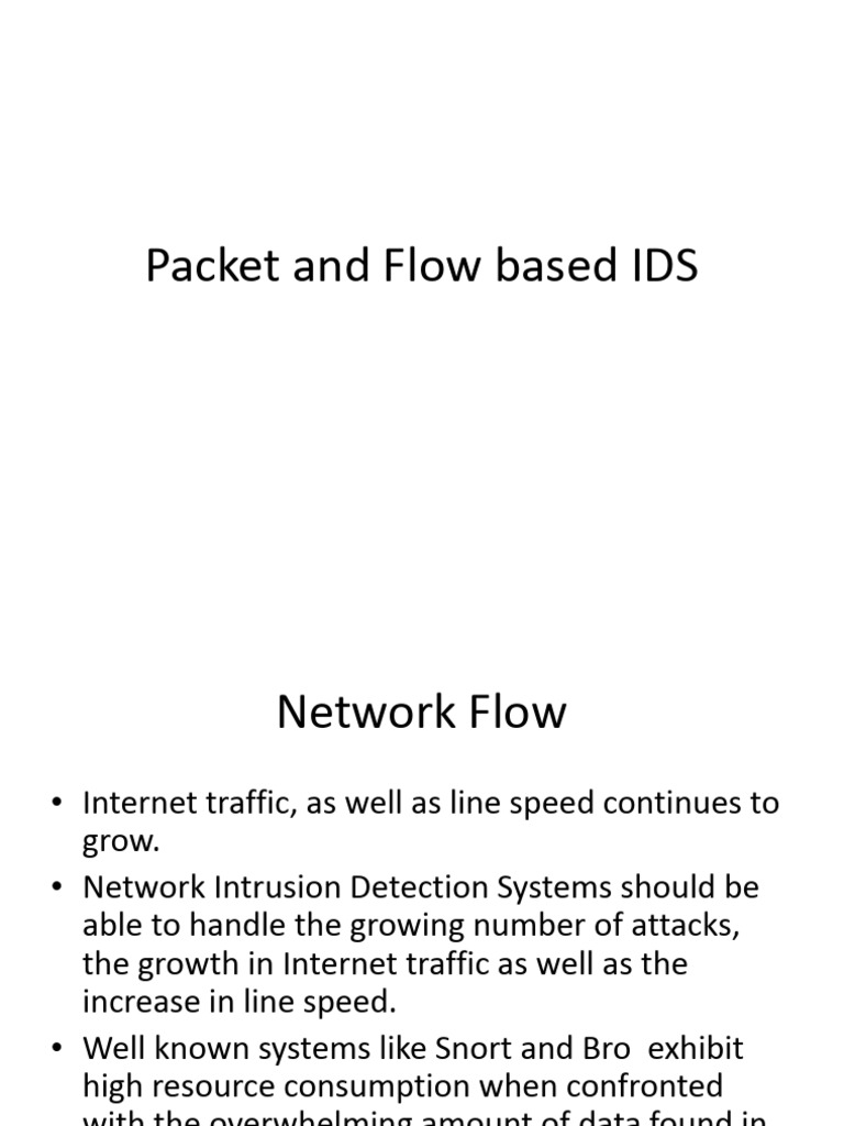 Packet and Flow Based IDS | PDF | Computer Network | Denial Of Service ...