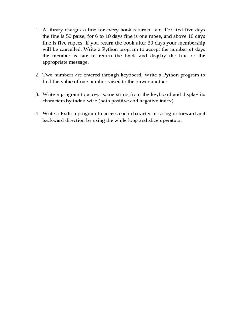 Python Programs | PDF