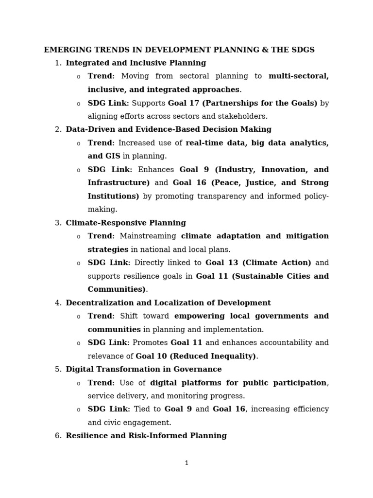 7 & 8 Emerging Trends in Development Planning | PDF | Budget ...