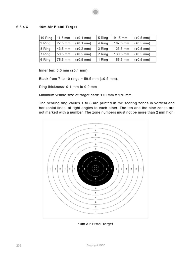 10 MTR Pistol Target Specs | PDF