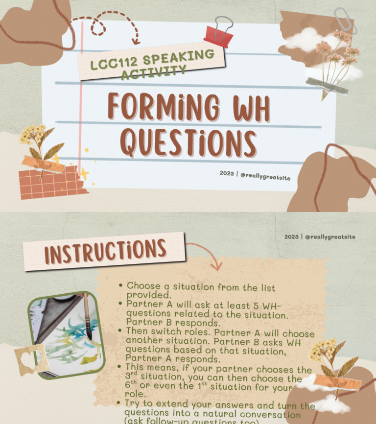 Lcc112 Speaking Activity Pdf