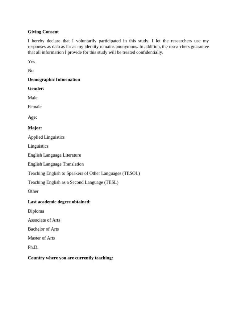 Instruments - L2 Teachers' FLTA in AI-enhanced Writing Classrooms | PDF ...