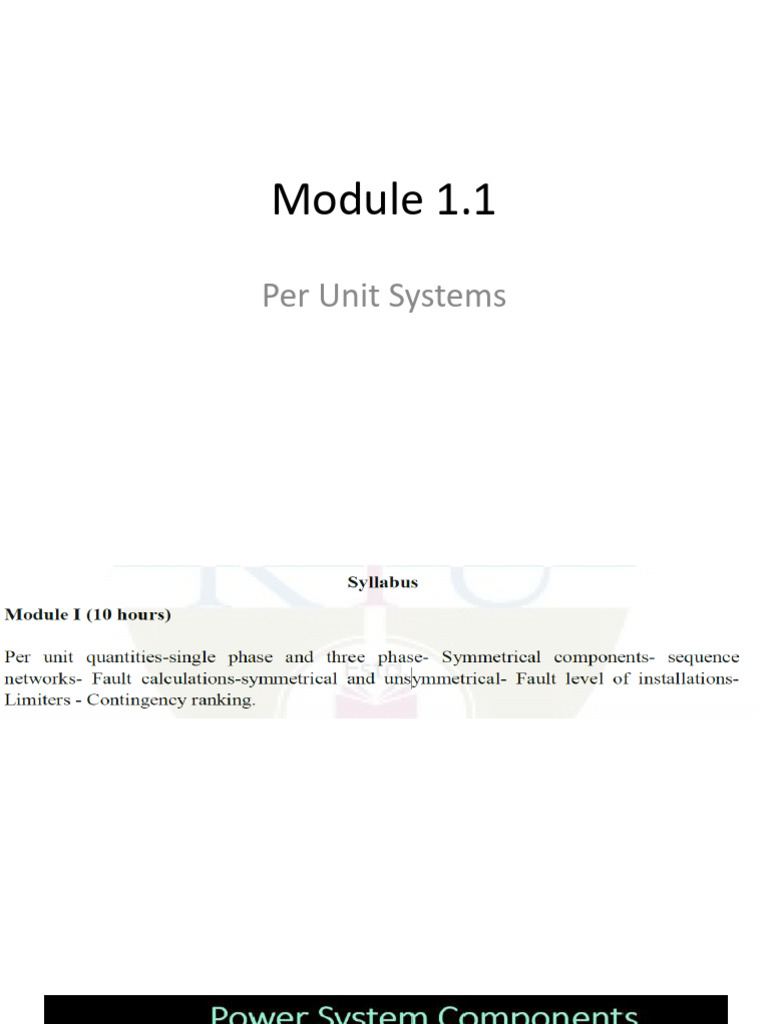 Per Unit Systems | PDF