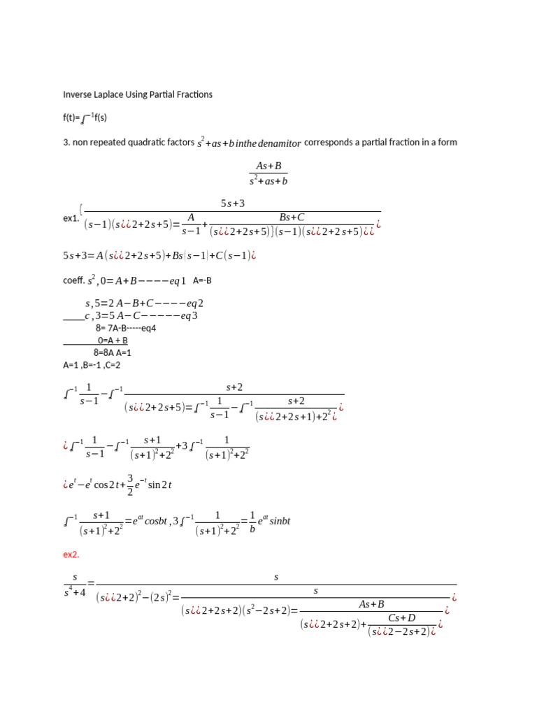 Inverse-Laplace-Transform-1 | PDF | Algebra | Mathematics