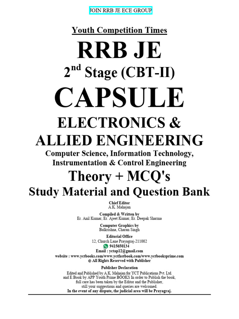 RRB JE Electronics Engineering Capsule | PDF | Magnetism | Semiconductors