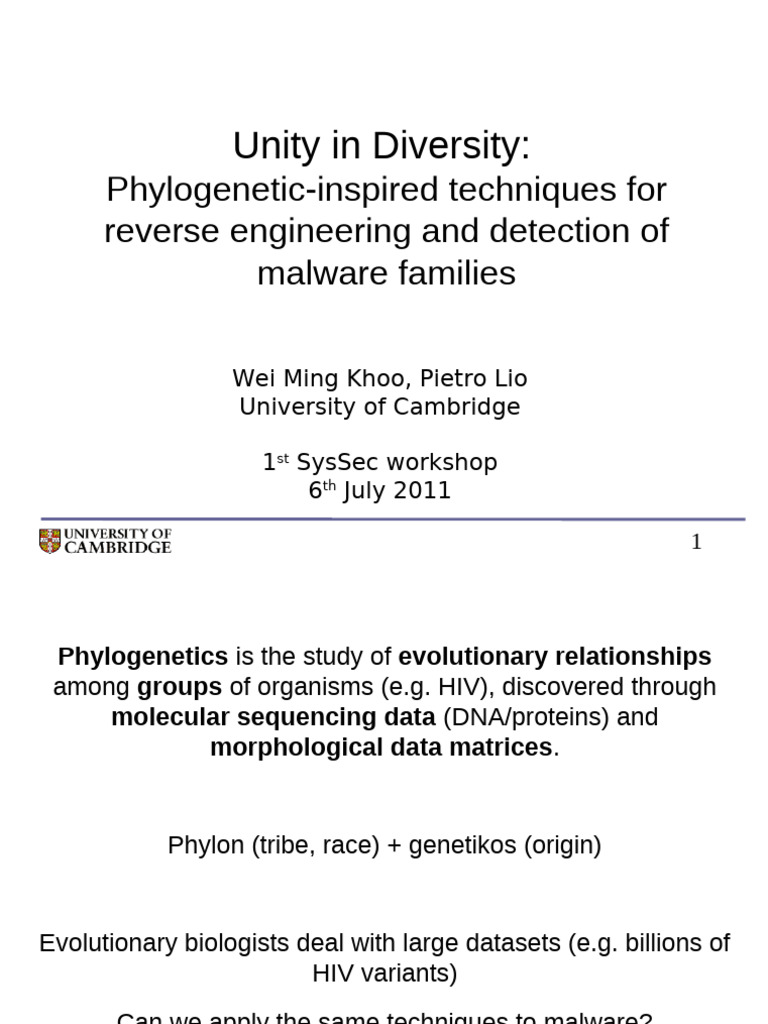 Syssec2011 s1.1 Weimingkhoo | PDF | Phylogenetics | Sequence Alignment