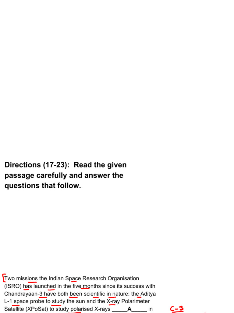 PERFECTION 1 0 Special Class On Reading Comprehension 5th Jan | PDF ...