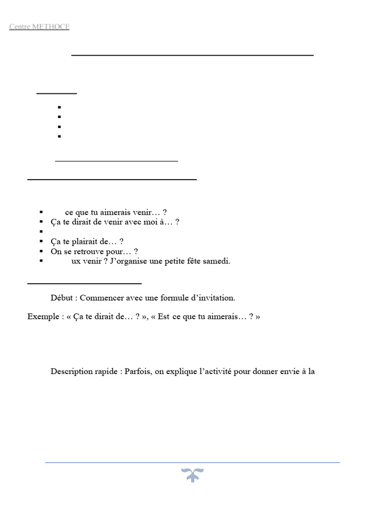 Inviter, Accepter, Refuser une Invitation | PDF