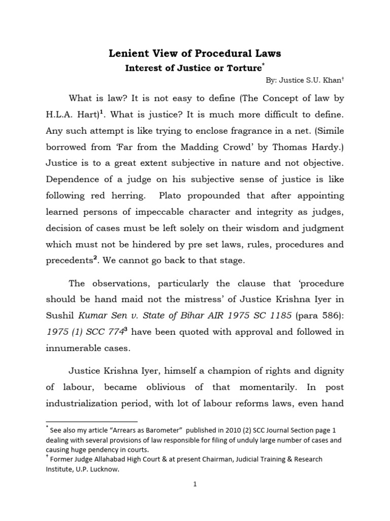 Lenient View of Procedural Laws | PDF | Lawsuit | Injunction