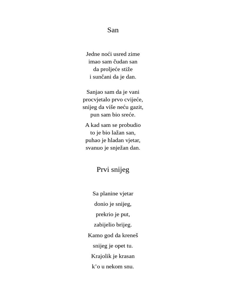 Dječije pjesmice | PDF