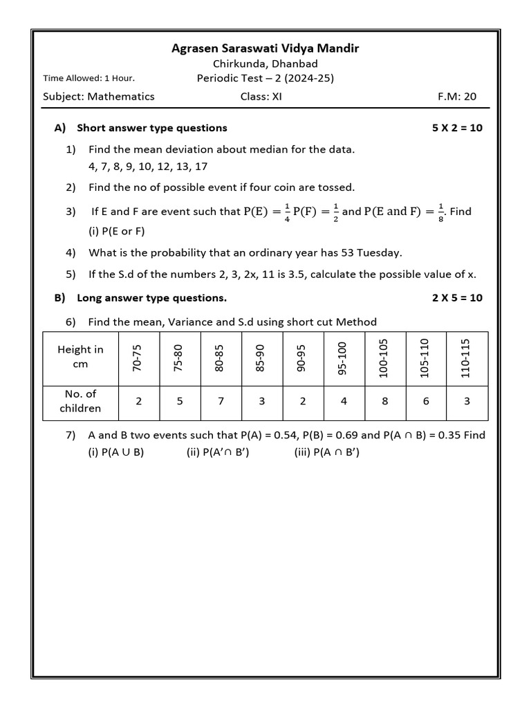 Class 11 Maths-1 | PDF