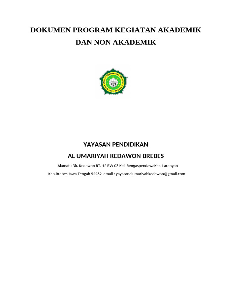 2.6.3.1. DOKUMEN PROGRAM KEGIATAN AKADEMIK DAN NON AKADEMIK | PDF