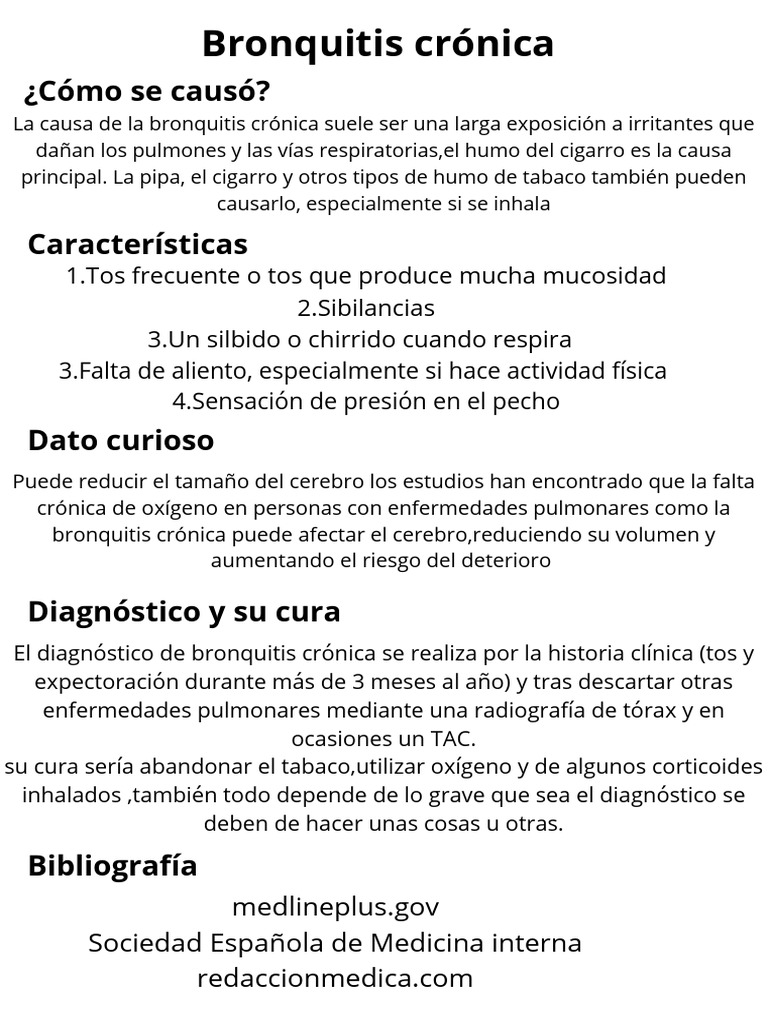 Bronquitis Crónica PDF | PDF
