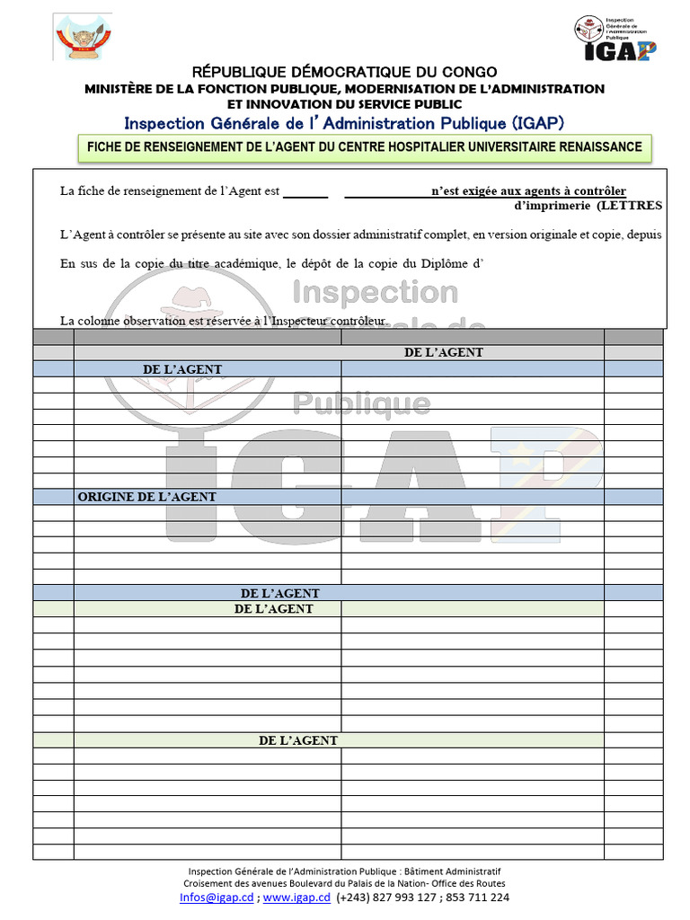 Fiche de renseignement de l'agent | PDF | Célibat