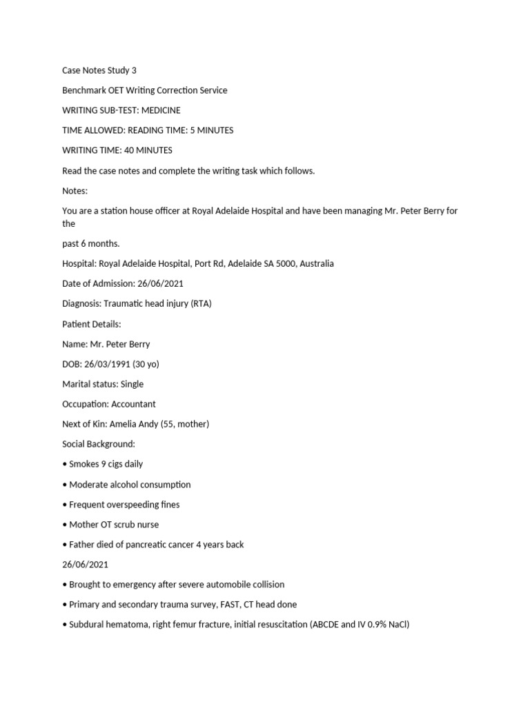 Urgent Letter 3 Write Correction | PDF | Coma | Major Trauma